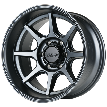 Falcon Wheel T8 "Seeker" 17x9 in Matte Gunmetal – Roam Overland Outfitters